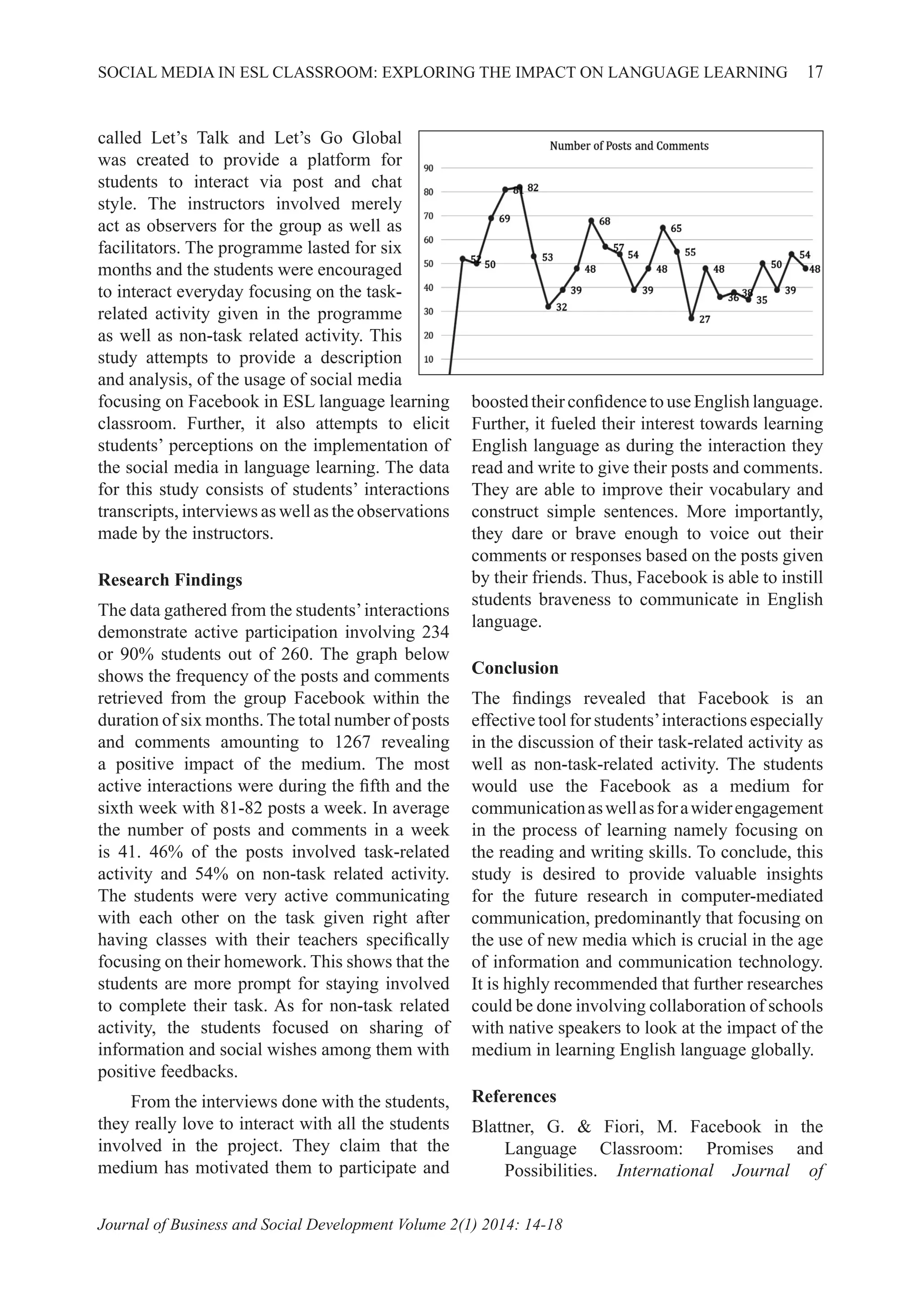 Exploring the impact of social media on language learning | PDF