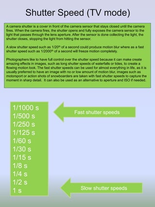 Camera Settings Guide | PPTX