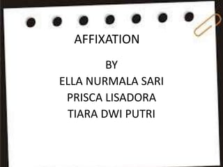 affixation in morphology | PPTX