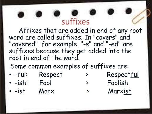 affixation in morphology