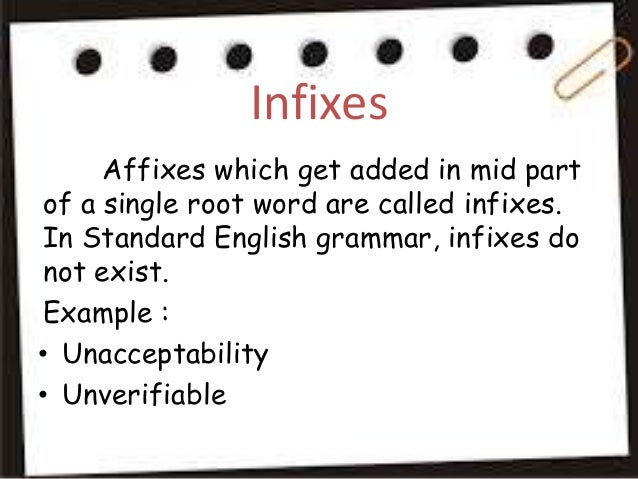 affixation in morphology