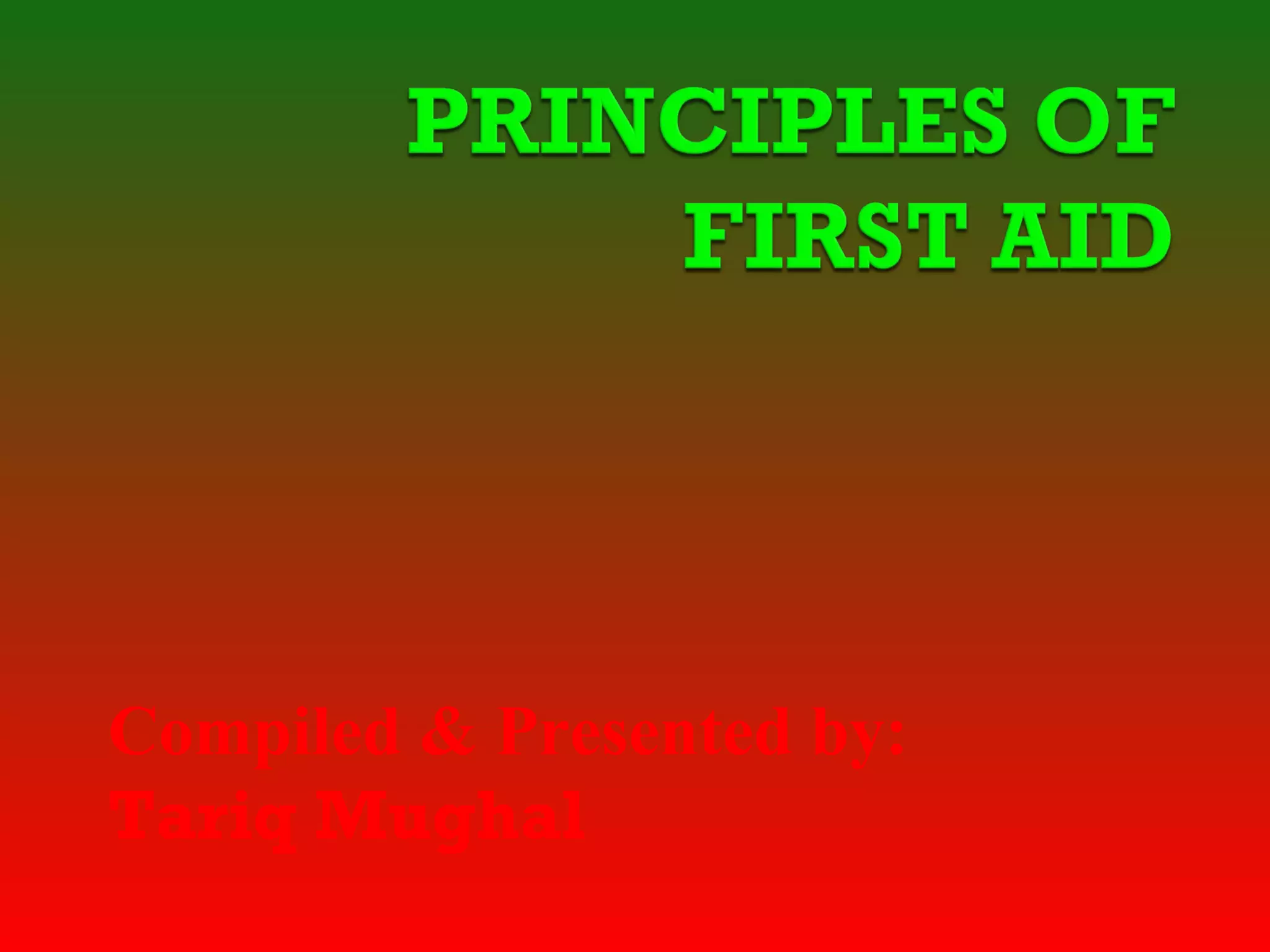 2. principles of first aid in emergencies | PPT