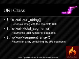 CodeIgniter L2 helper & libraries & form validation | PPSX