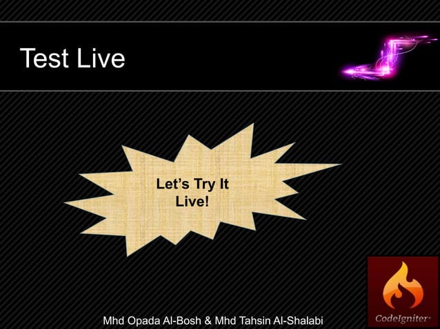CodeIgniter L2 helper & libraries & form validation | PPT