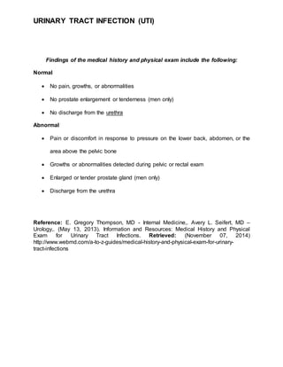 Urinary Tract Infection | DOCX