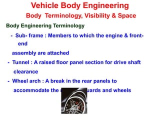 Vehicle Body Terminology, Visibility & Space | PPT
