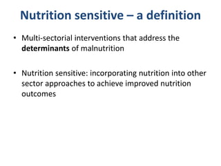 Nutrition Sensitive | PPTX