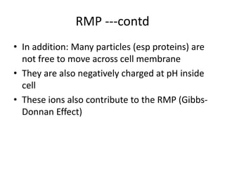 2. membrane potential | PPTX | Biological Sciences | Science