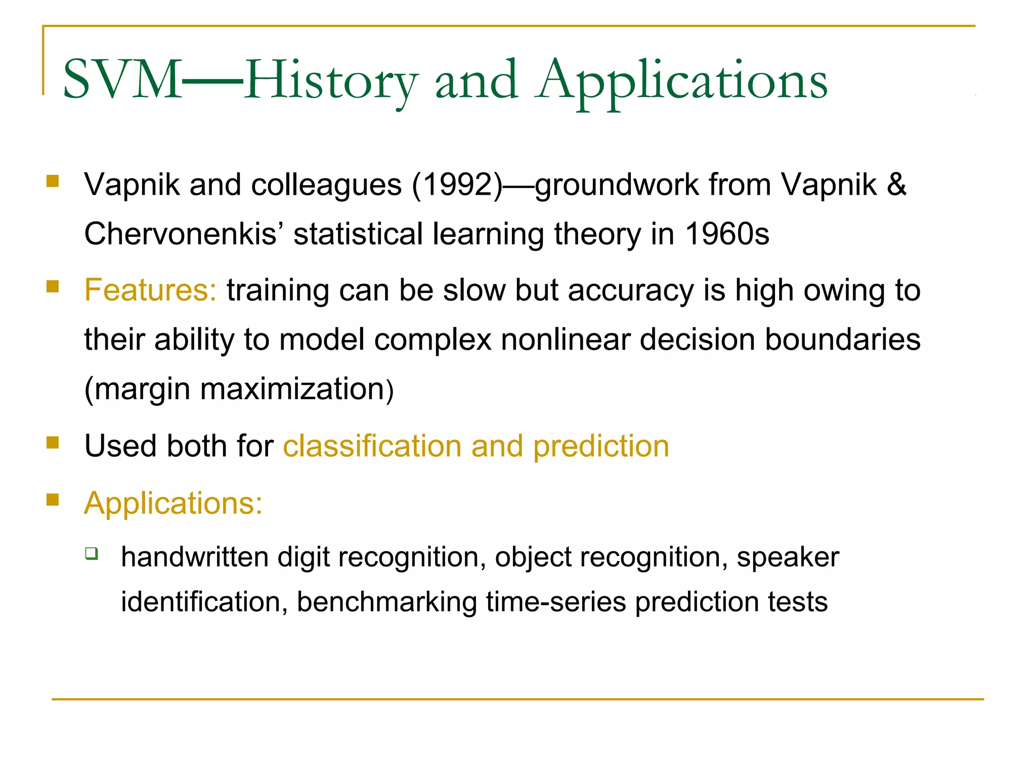 26 Support Vector Machines And Associative Classifiers Revised Ppt
