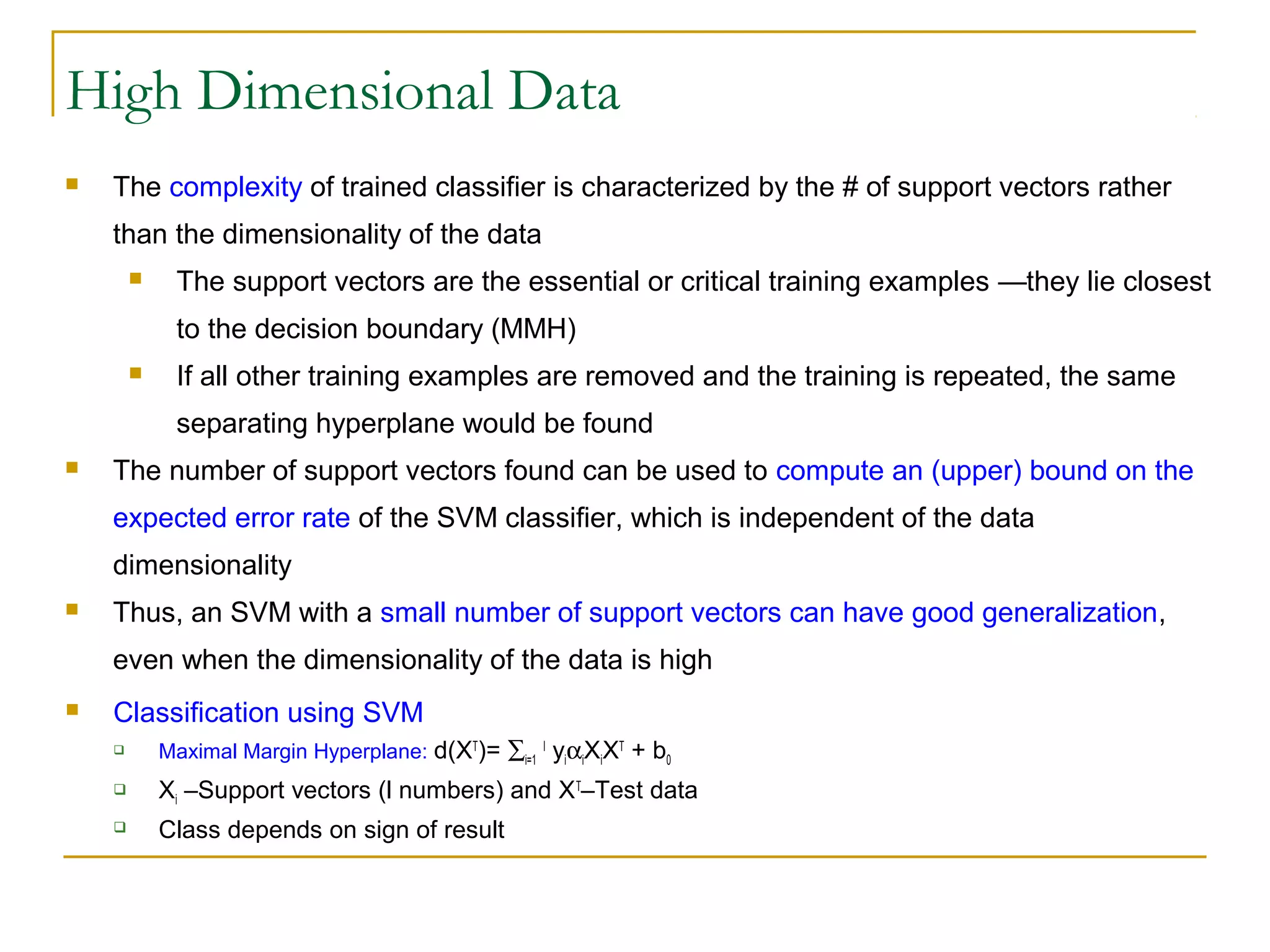 26 Support Vector Machines And Associative Classifiers Revised Ppt