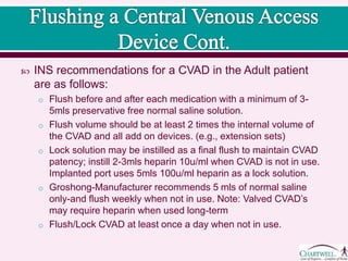 2. central venous access devices (cvads) | PPTX