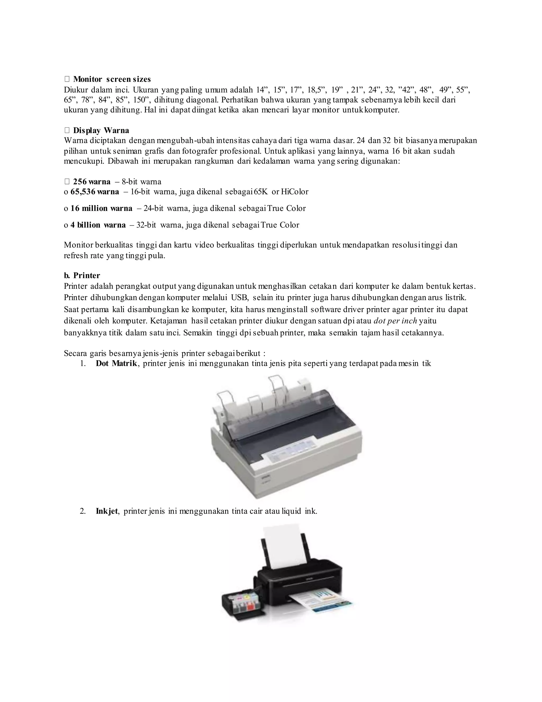 perangkat output | PDF