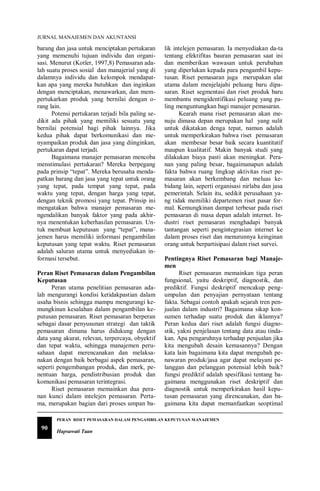 peran riset pemasaran dalam pengambilan | PDF