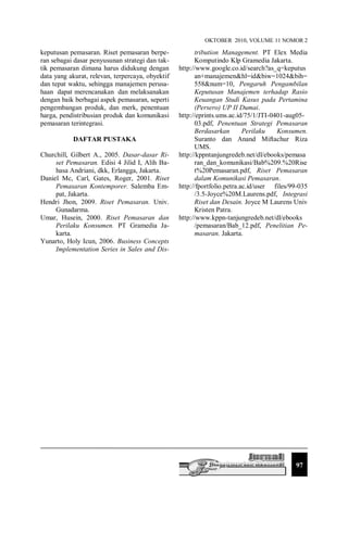 peran riset pemasaran dalam pengambilan | PDF