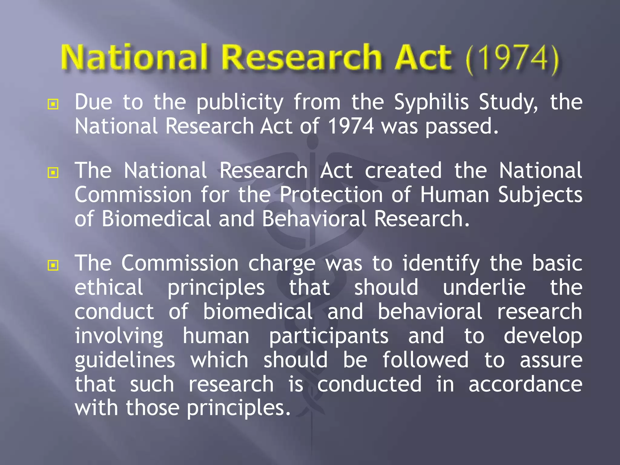 THE NUREMBERG CODE DECLARATION OF HELSINKI THE BELMONT REPORT | PPTX