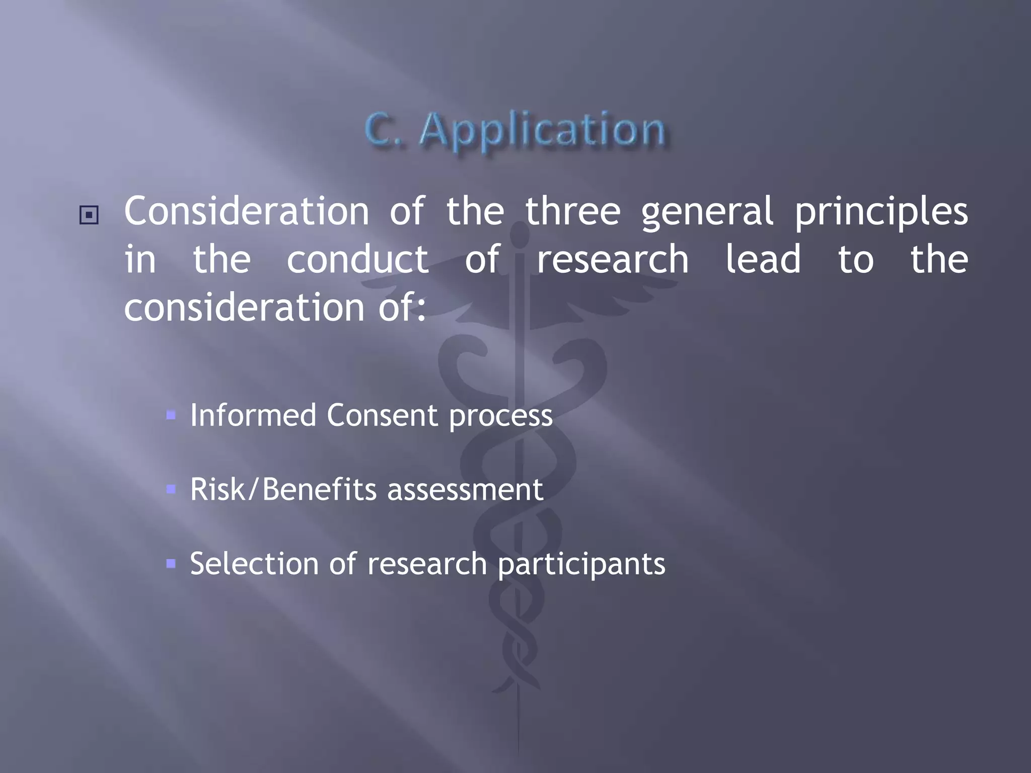 THE NUREMBERG CODE DECLARATION OF HELSINKI THE BELMONT REPORT | PPTX