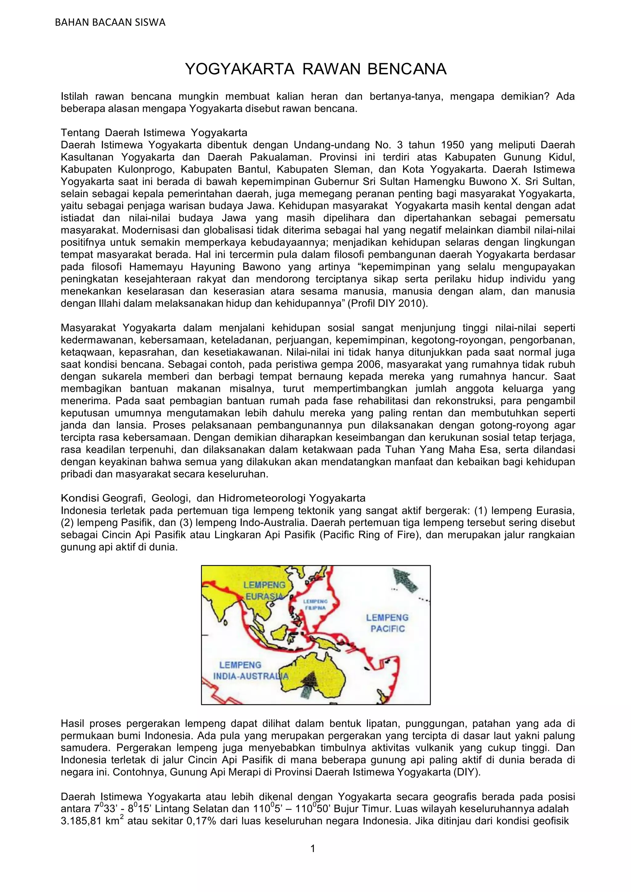2.bahan ajar risiko diy dan gunung api merapi | PDF