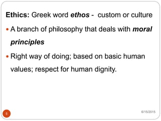 2. health ethics intro | PPTX