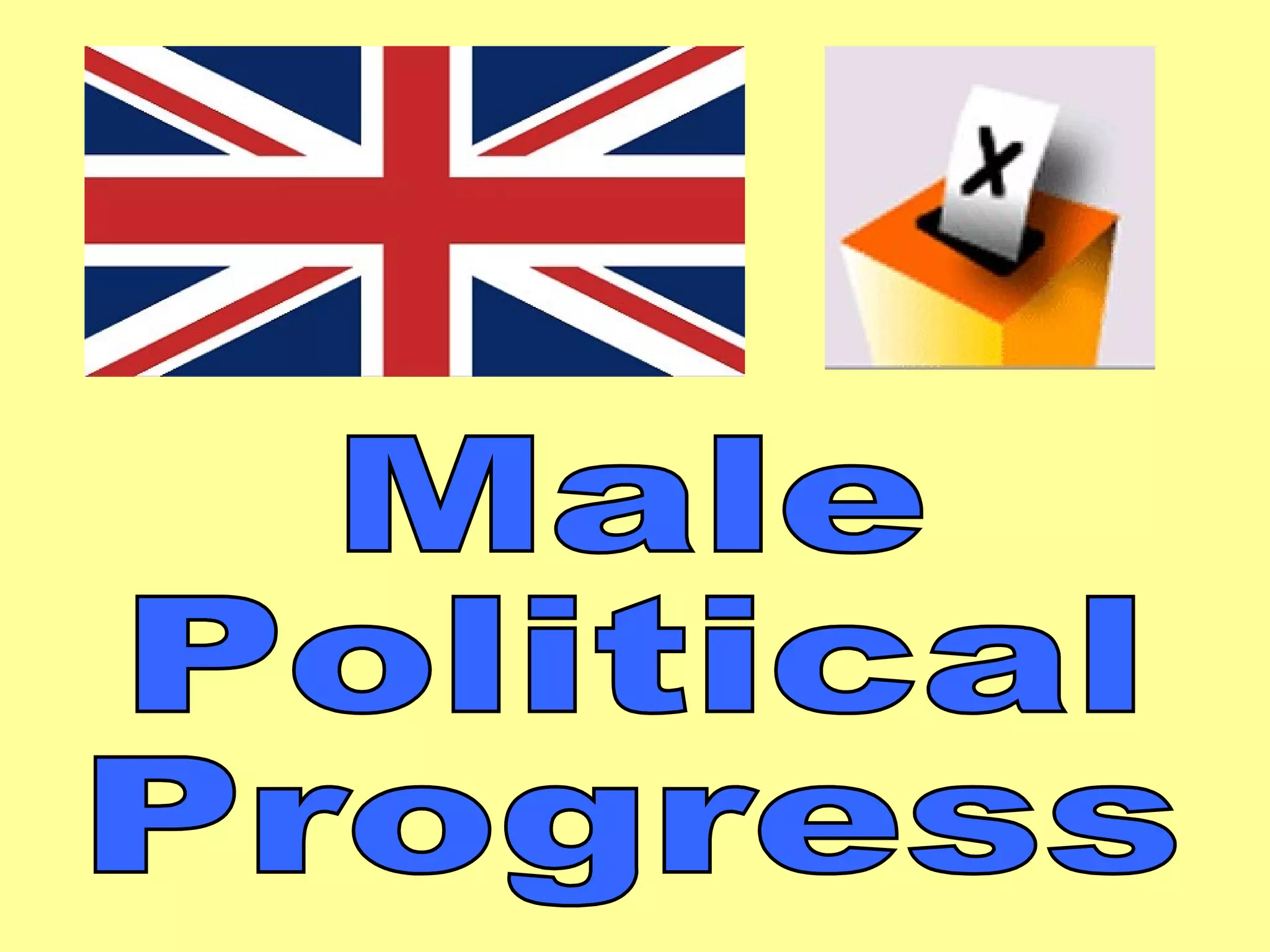 Women and the vote - male political progress | PPT