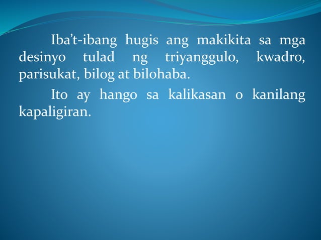 MGA DISENYO SA KULTURAL NA PAMAYANAN - K-12 Art 4 | PPTX