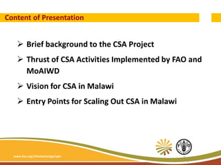 FAO Presentation on CSA | PPTX