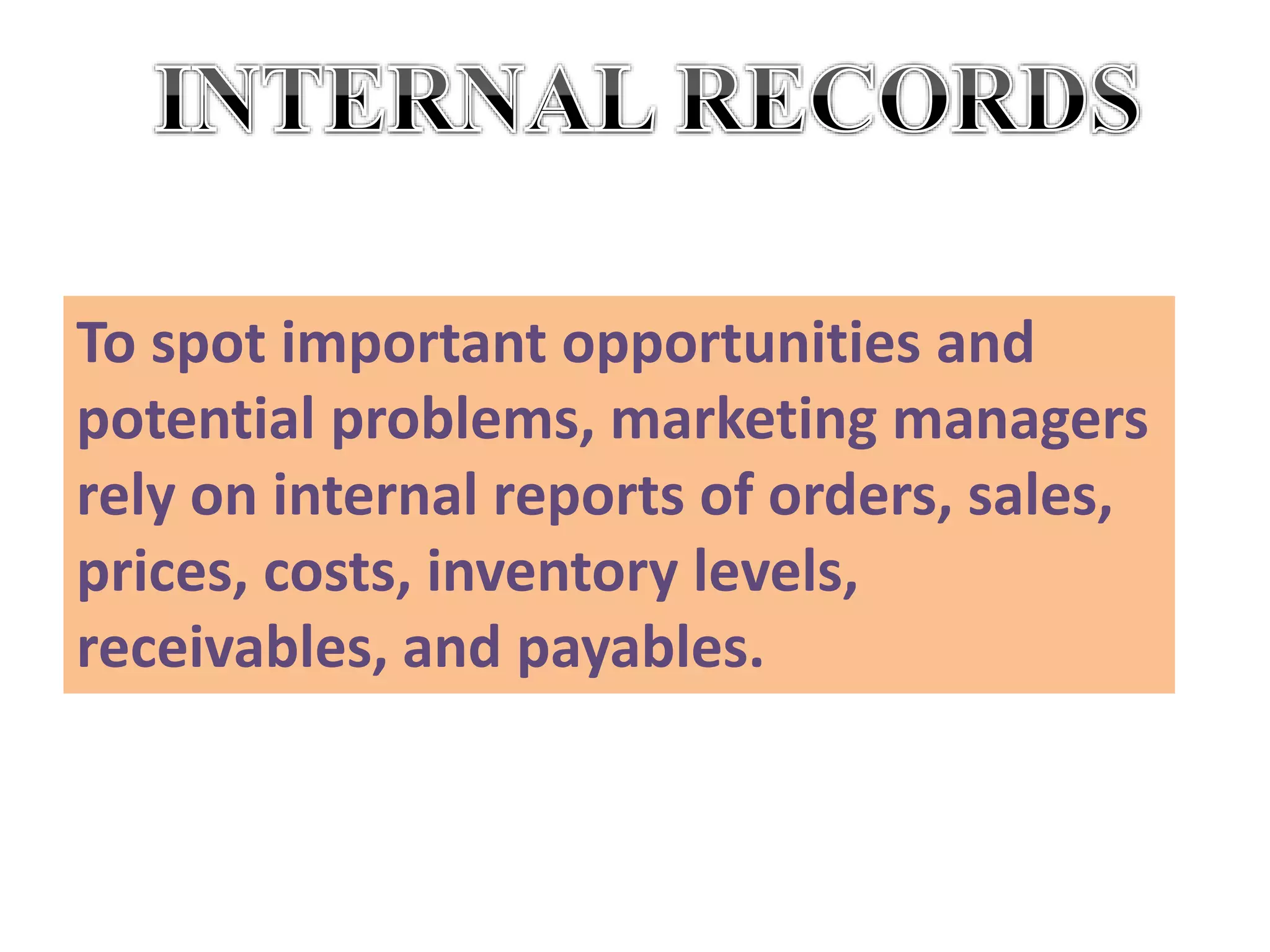 What are the useful internal records for such a system | PPTX