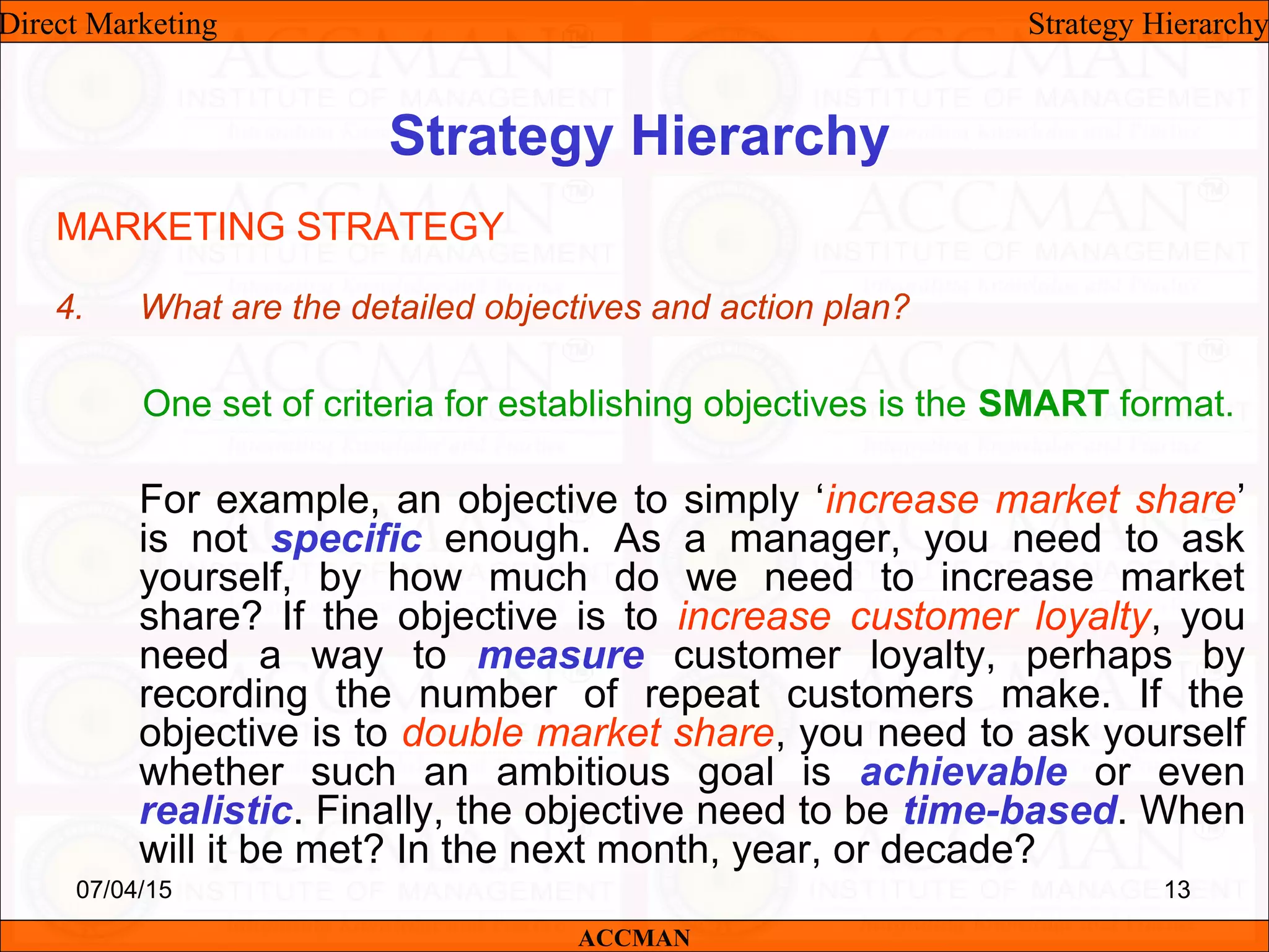 2.strategy hierarchy | PPT