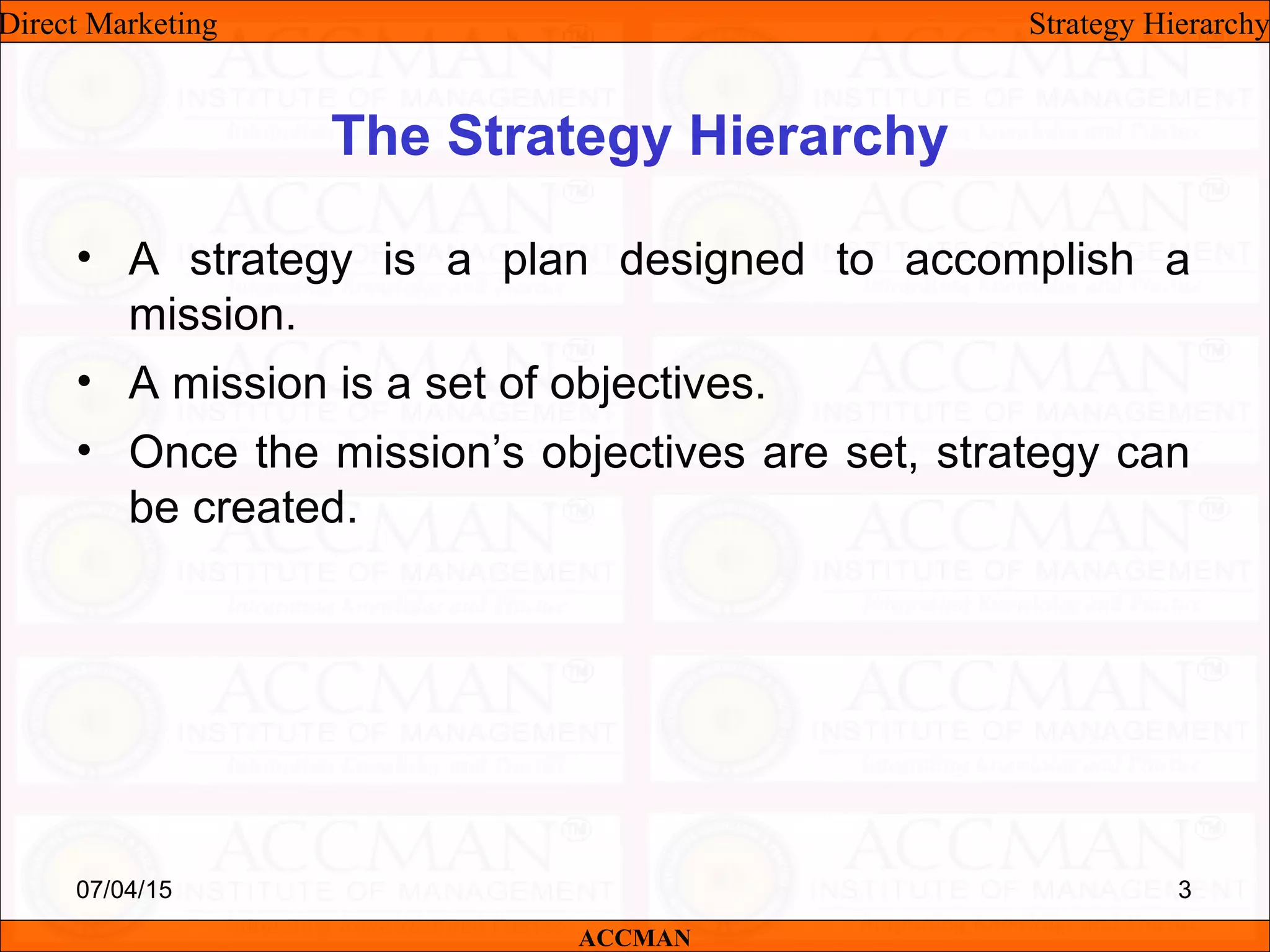 2.strategy hierarchy | PPT