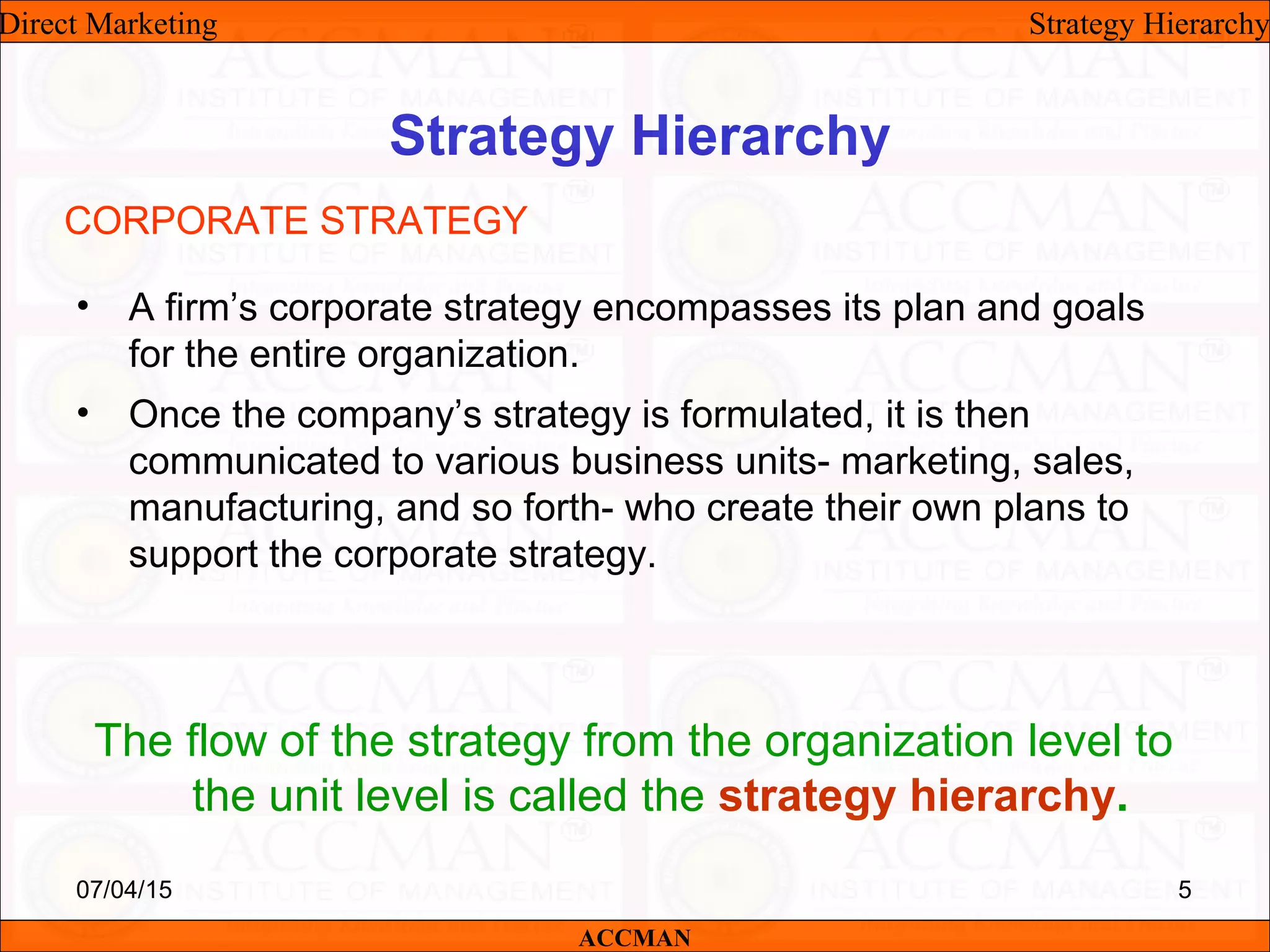 2.strategy hierarchy | PPT