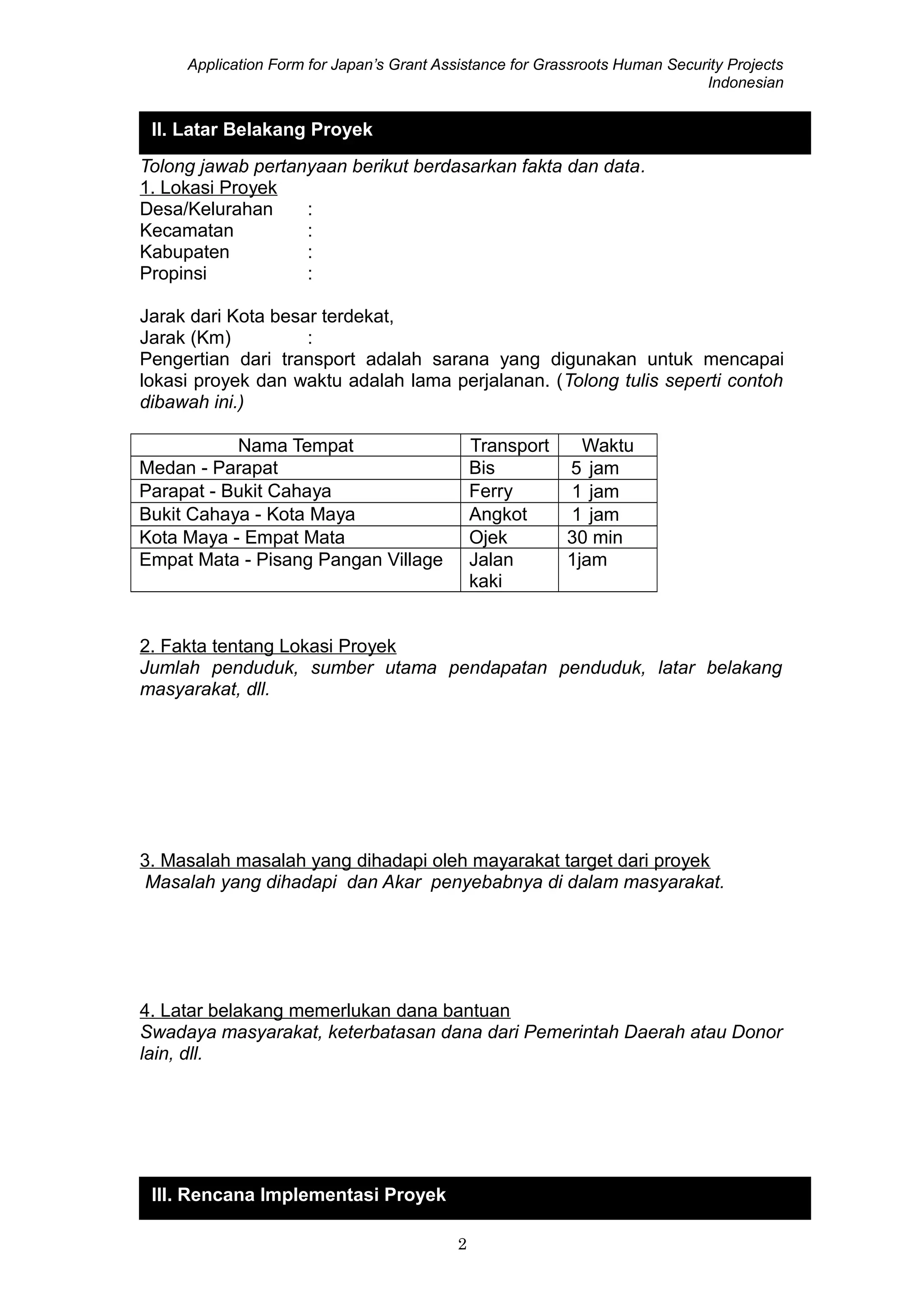 indonesia application form new | PDF