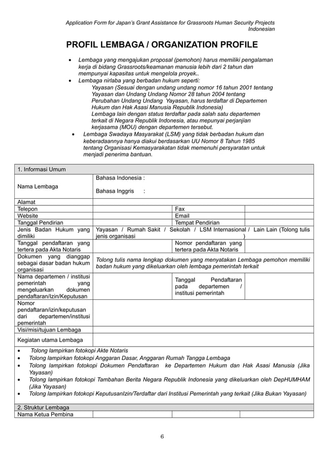 indonesia application form new | PDF