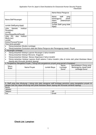 indonesia application form new | PDF