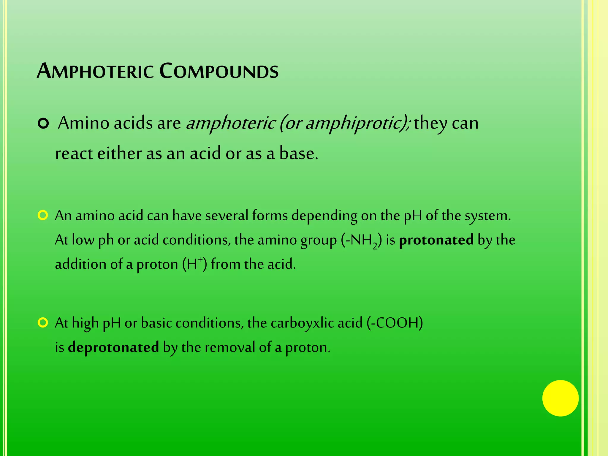 Acid –Base Properties of Amino Acids | PPTX