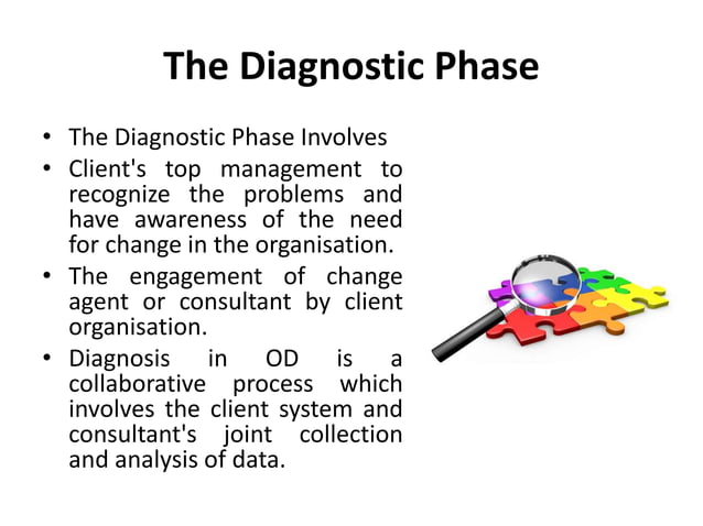 The diagnostic phase od process - Organizational Change and Development ...