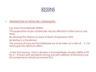 Resin finish | PPTX | Chemistry | Science