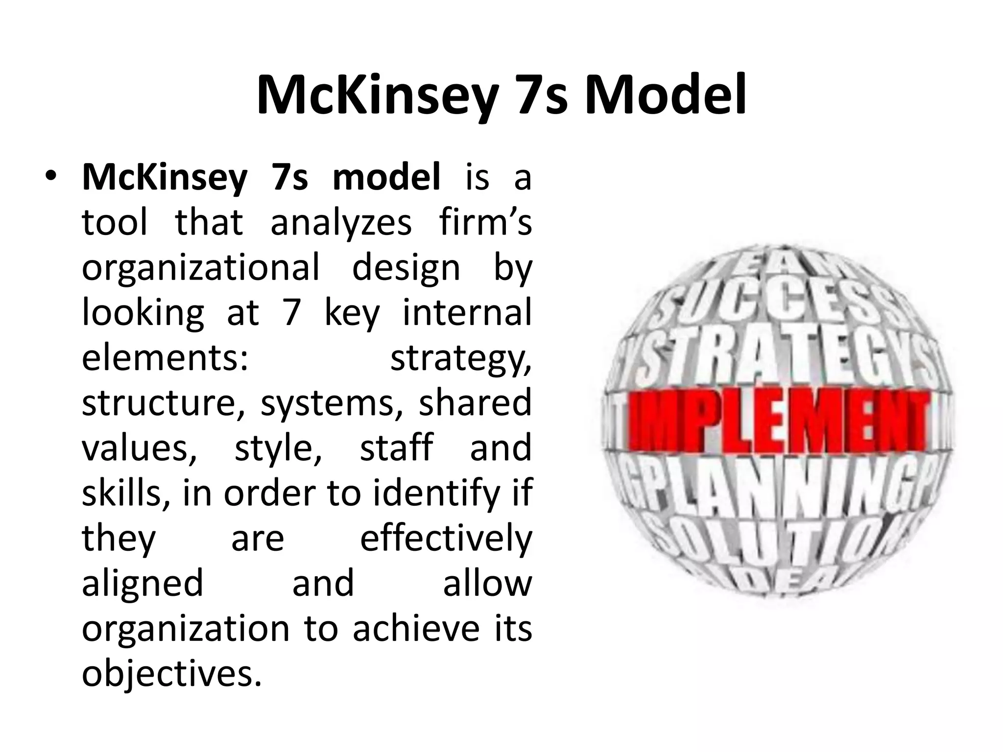 Mc kinsey 7s model - strategic implementation- Manu Melwin Joy | PPTX