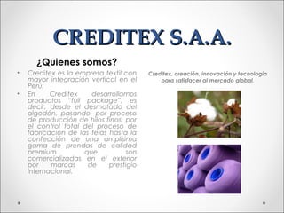 2.creditex s.a.a. conclusion | PPT