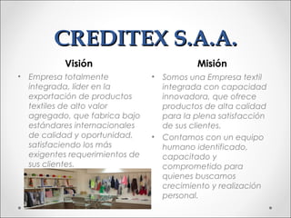2.creditex s.a.a. conclusion | PPT