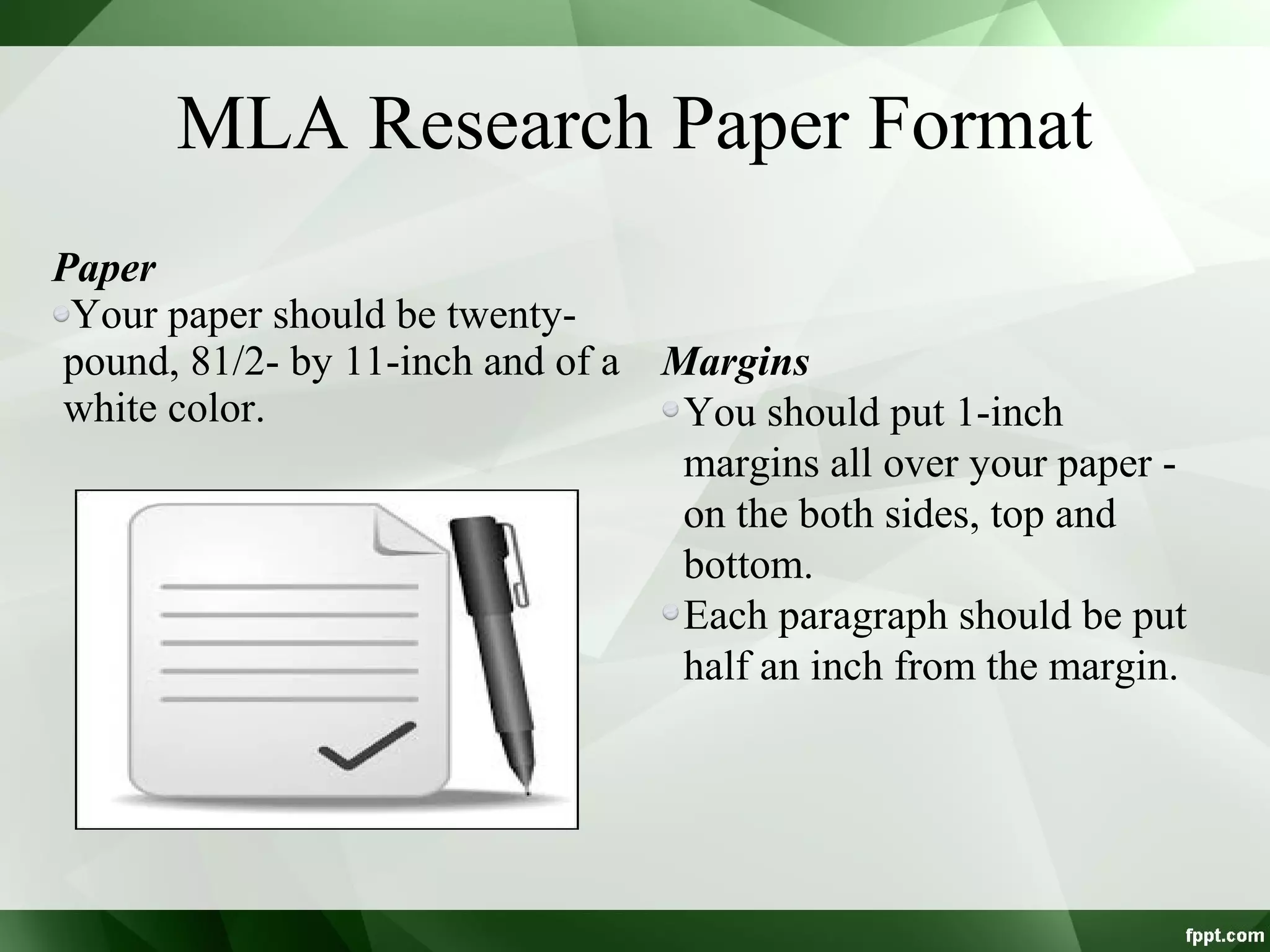 Research paper format | PPT