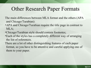 Research paper format | PPT