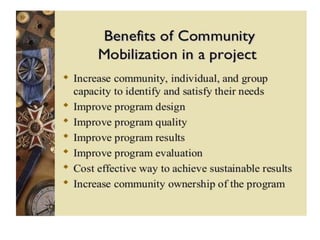 2.community mobilization A Lecture By Mr.Allah dad Khan | PPT