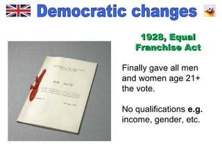 Democracy in Britain - equal voting | PPT