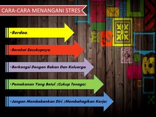 Stres dan Konflik (Pendidikan Kesihatan) | PPTX
