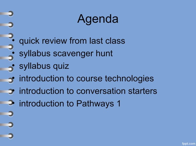 2. syllabus, syllabus quiz, conversation starters, pathways 1 | PPT