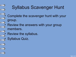 2. syllabus, syllabus quiz, conversation starters, pathways 1 | PPT