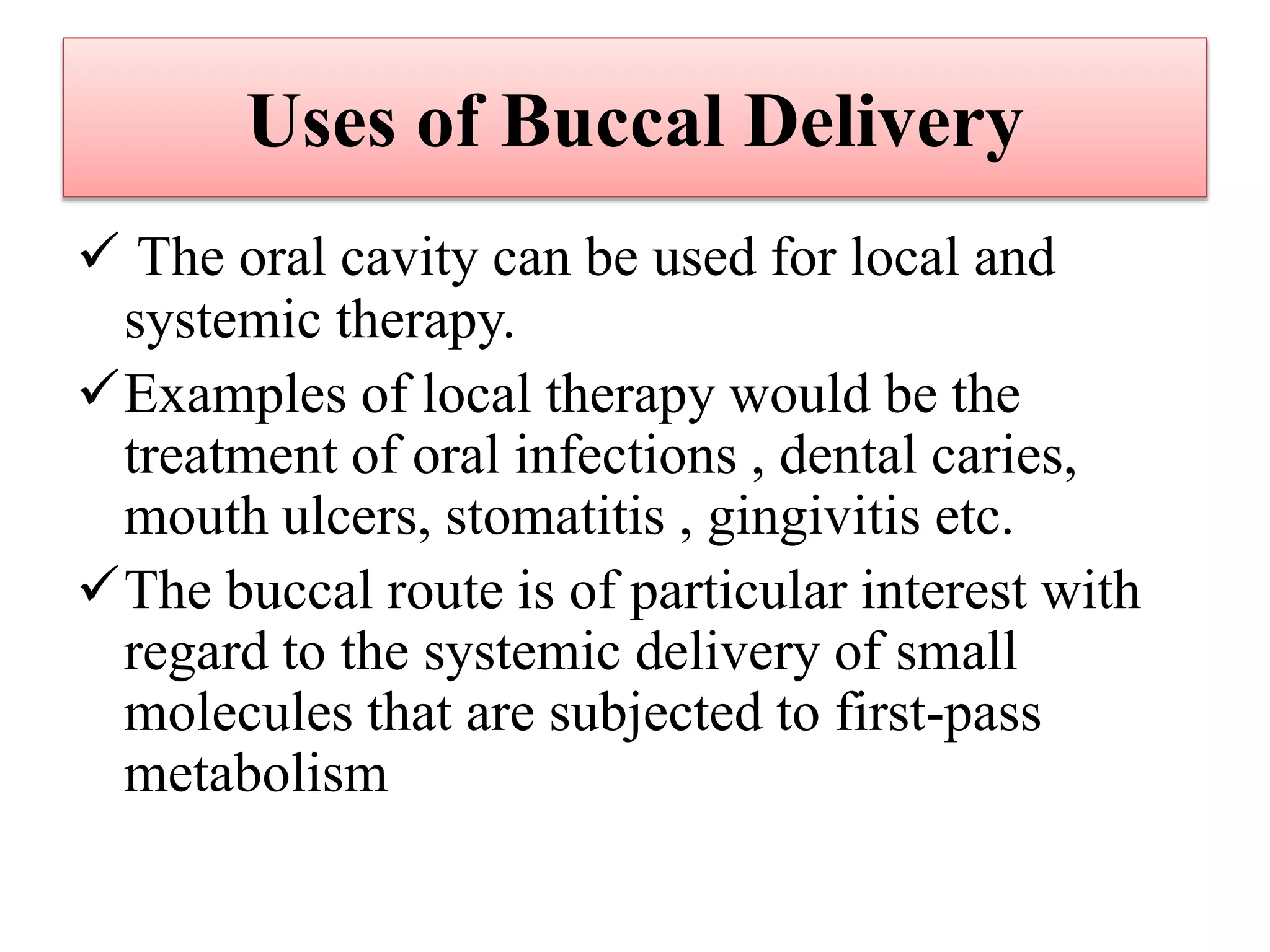 buccal drug delivery system | PPTX