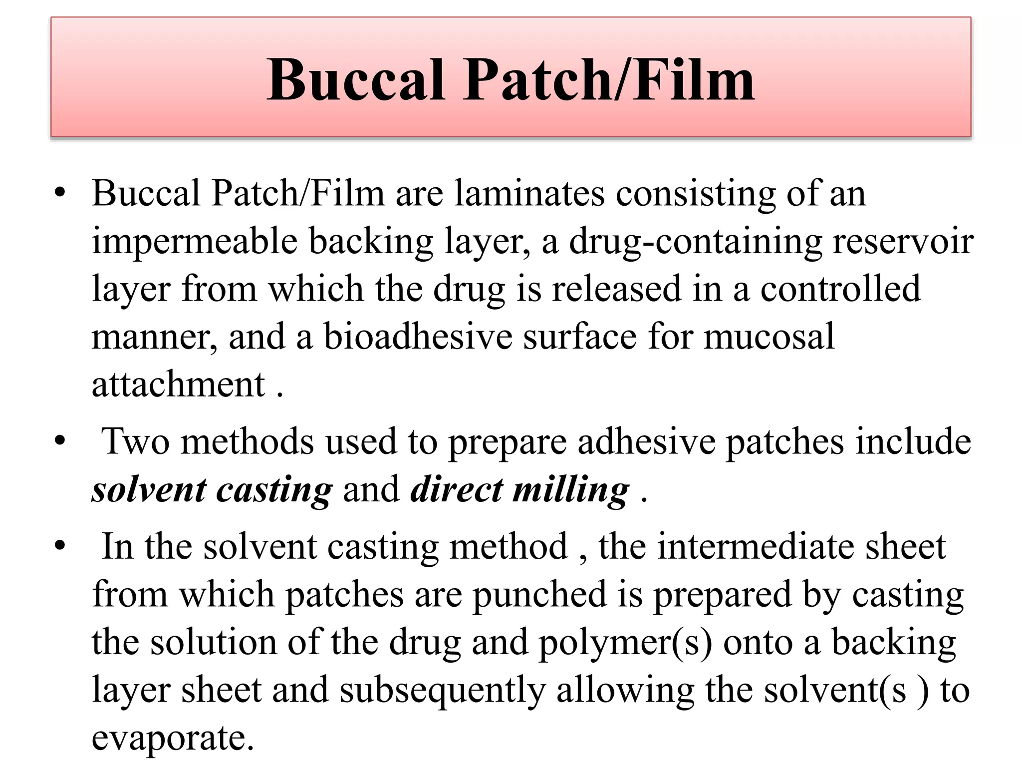 buccal drug delivery system | PPTX