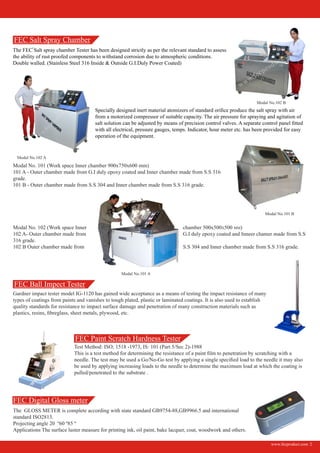 Testing/Manufacture/Equipmetns - FEC Catalouge -www.fecproduct.com
