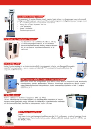 Testing/Manufacture/Equipmetns - FEC Catalouge -www.fecproduct.com