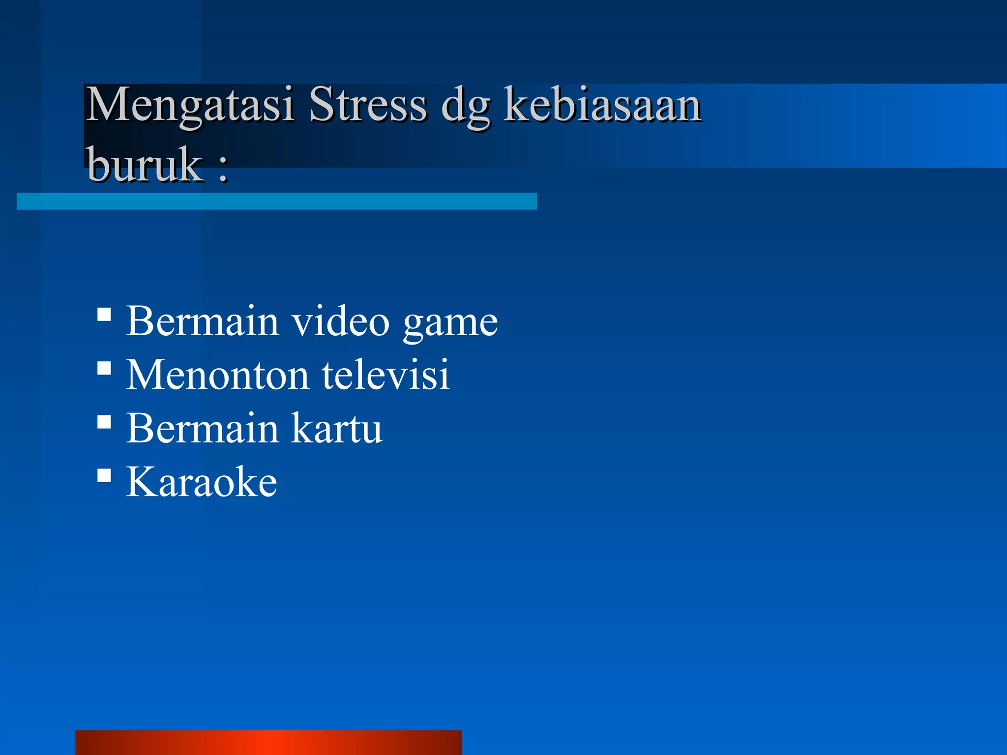 Pelatihan "Cara Mengatasi Stress dalam Pekerjaan" | PPT